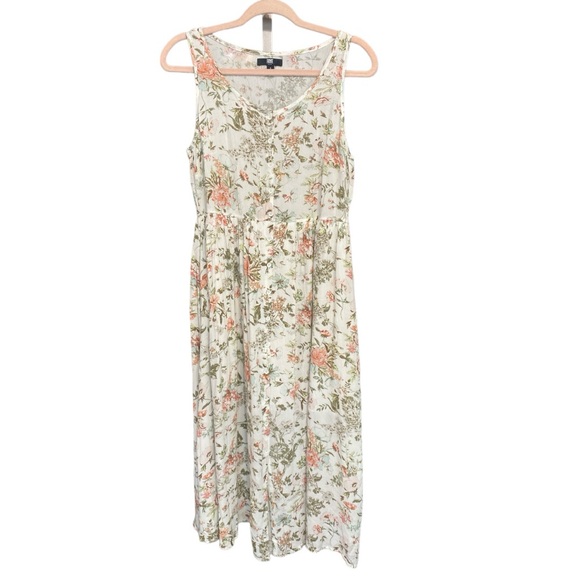 Frye | Dresses | Frye Floral Midi Dress With Buttons Nwot | Poshmark